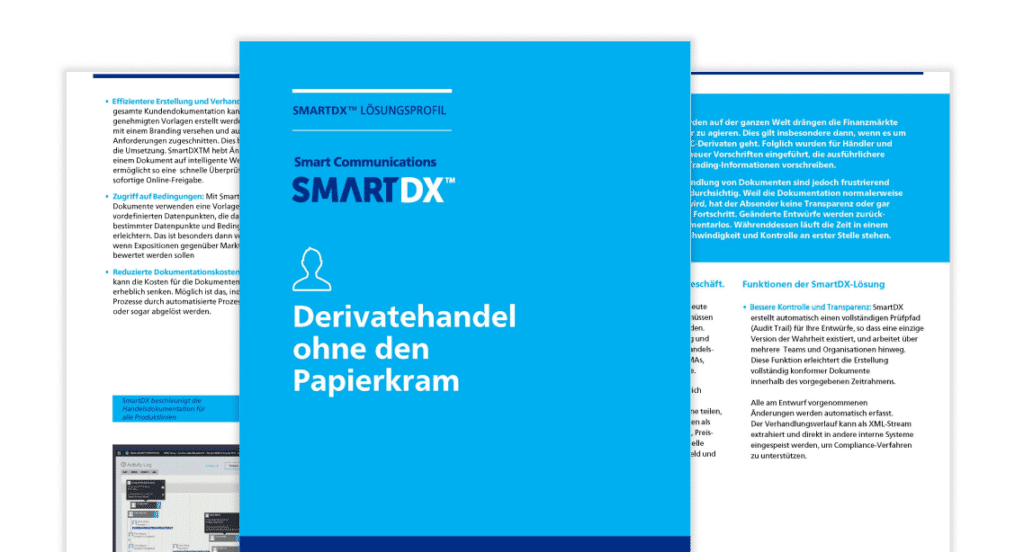 SmartDX | Vereinfachte Handelsdokumentation für Kapitalmärkte